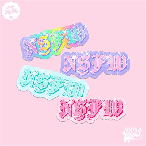 Nsfw Ddlg Holographic Sticker Etsy