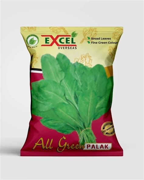 Excel Overseas Green Palak Seed Packaging Type Packet At Best Price