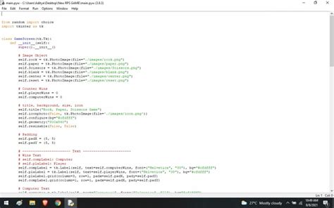 Python Program To New Rps Game Using Python Tkinter Kashipara