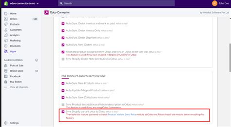 Odoo Connector For Shopify Variant Price Webkul Blog