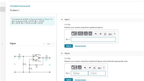 Solved Problem Part A The Operational Amplifier In The Chegg