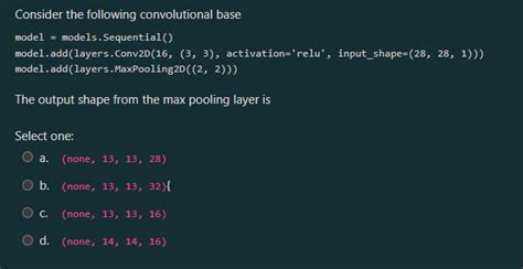 Solved Consider The Following Convolutional Base Model