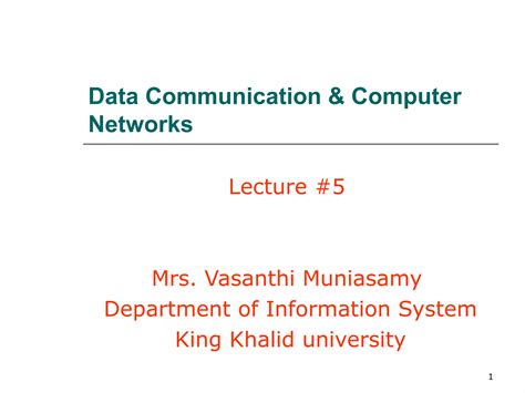Lecture 5 Data Communication And Network Ppt