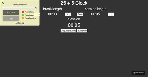 25 5 clock codesandbox
