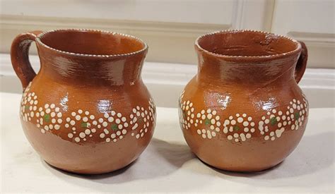 Clay Jarritos 2 Jarritos De Barro 2 Etsy