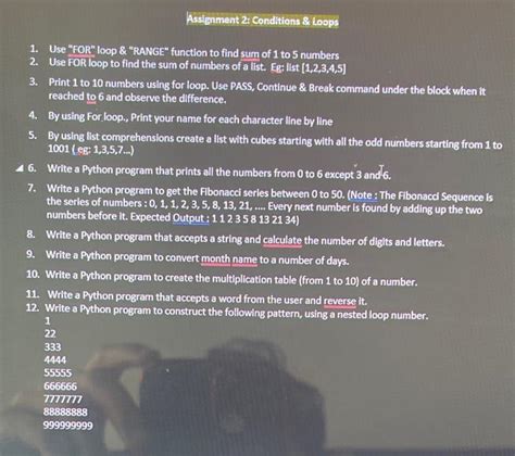 Solved Assignment 2 Conditions And Loops 1 Use For Loop And