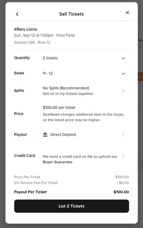 how do i sell tickets on the seatgeek marketplace seatgeek