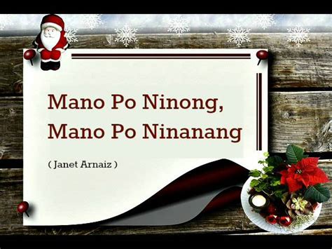 Mano Po Ninong Mano Po Ninang Chords Chordify