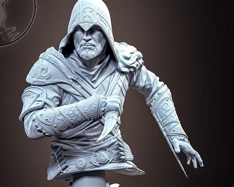 Bust Of Ezio Auditore 3d Model 3d Printable Cgtrader