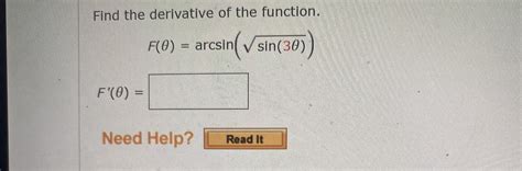 Solved Find The Derivative Of The Function Chegg