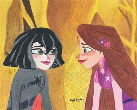 Rapunzel And Cassandra Colored Pencils Drawing By Kayla Frazier Midnightfirefliesart Tangled