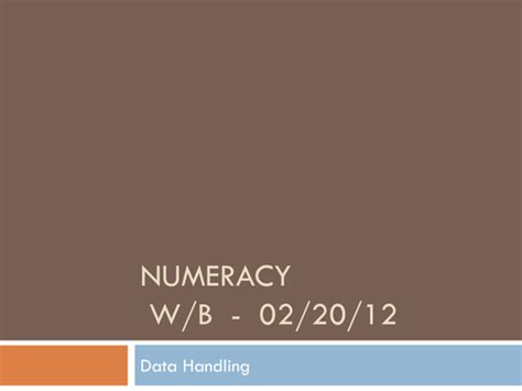 Data Handling Powerpoint Teaching Resources