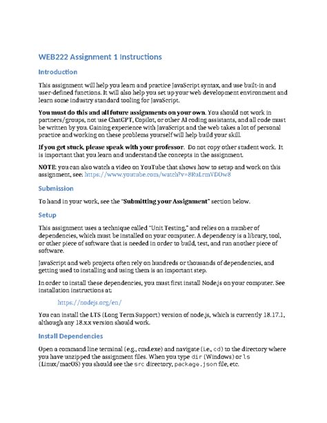 Assignment 1 It Will Also Help You Set Up Your Web Development