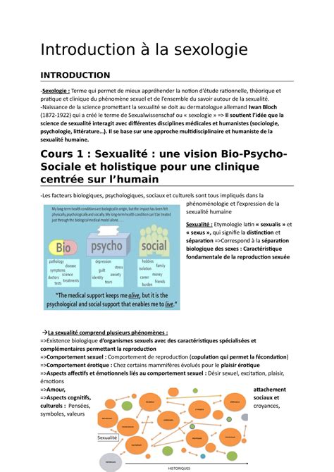 Résumé Sexologie Introduction à la sexologie INTRODUCTION Sexologie Terme qui permet de