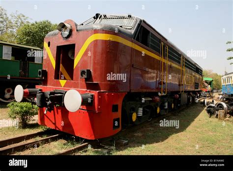 Diesel Engine Or Locomotive At The Delhi Railway Museum India Stock