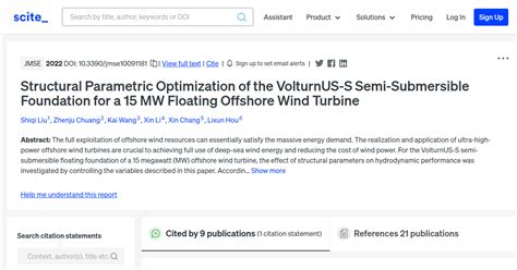 Structural Parametric Optimization Of The Volturnus S Semi Submersible