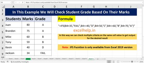 Multiple If Condition With Ifs Function In Excel Excel Help