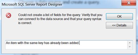 Sql Could Not Create A List Of Fields For The Query Stack Overflow