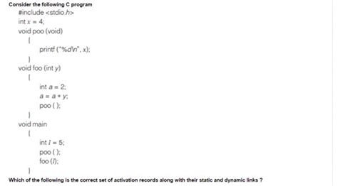 Compiler Design Static Vs Dynamic Links In Activation Records