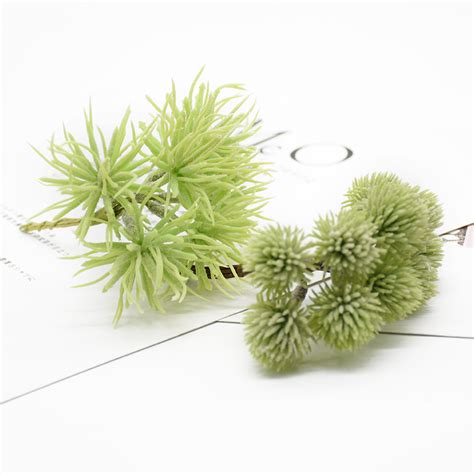 6 Pieces Artificial Plants Pine Needles Succulent Vicedeal