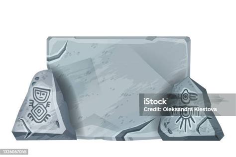 돌 표지판 보드 벡터 아즈텍 판지 바위 게임 블록 회색 금이 패널 마야 부족 기호 사원에 대한 스톡 벡터 아트 및 기타 이미지 사원 마야 고대의 Istock