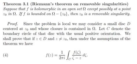 Complex Analysis Question In Proof Of Riemanns Theorem On Removable