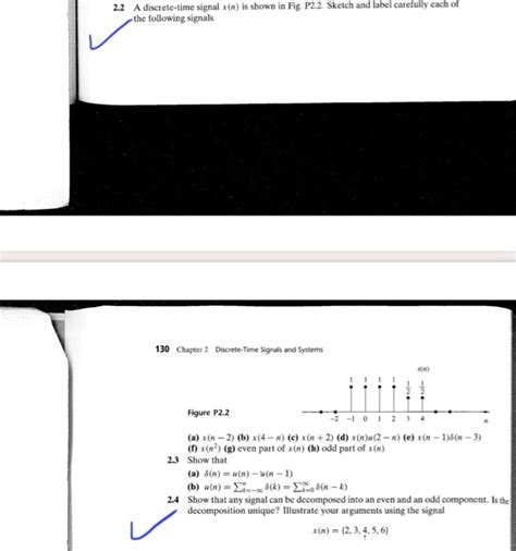 22 A Discrete Time Signal Xn Is Shown In Fig P22 Sketch And Label