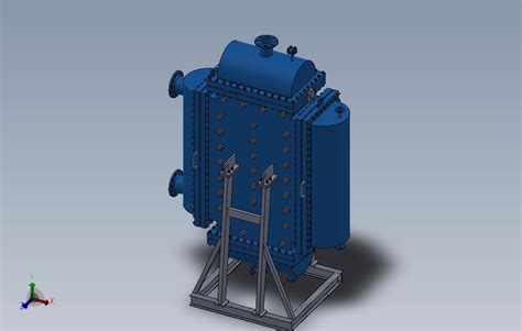全焊式换热器（强制循环二效） 全焊式换热器（强制循环二效） Solidworks 2012 模型图纸免费下载 懒石网