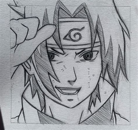 Sasuke From Naruto Drawing By Me Rdrawing