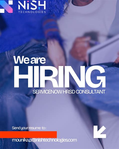 Experience 7 Years Of Servicenow Experience 3 Years In Hrsd We Are… Nish Technologies