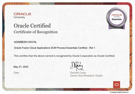 Oraclecertified Cloudapplications Cognizant Scm Hcm Cx Erp Oci