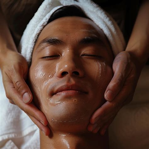 Premium Photo Closeup Of A Young Man Having A Massage In A Spa Salon