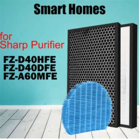 ไส้กรองอากาศ แผ่นกรองอากาศ Sharp Fz D40hfe Fz D40dfe Hepa Carbon