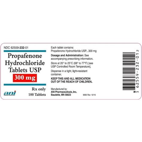 Propafenone Hcl 300mg