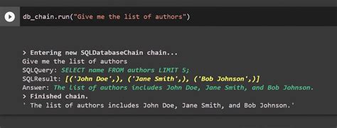 Natural Language To Query Your Sql Database Using Langchain Powered By Llms Walkingtree