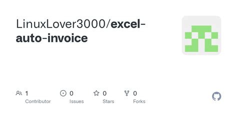 Github Linuxlover3000excel Auto Invoice