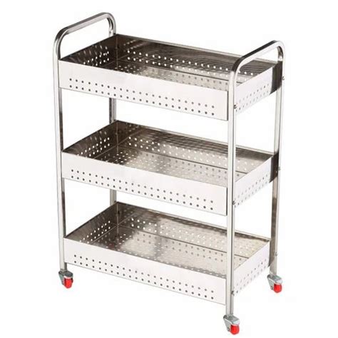 Nice Equipment Silver Three Shelf Trolley At ₹ 18500 Piece In Vasai Id 25550989430