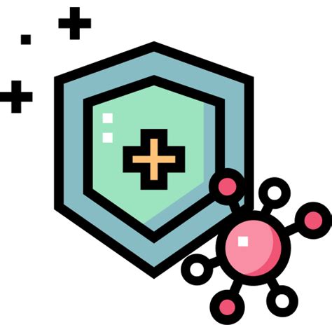 immune system detailed straight lineal color icon