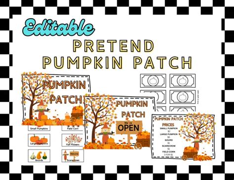 Printable Pumpkin Patch Dramatic Play Center Fall Classroom Activity
