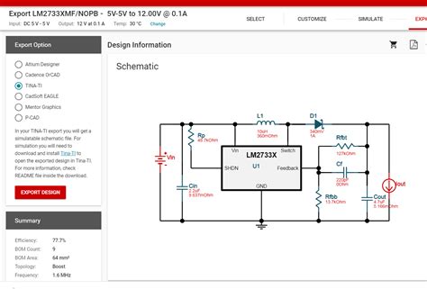 Webench® Toolslm2733 Exported Tina Ti Model Does Not Work Power Management Forum Power