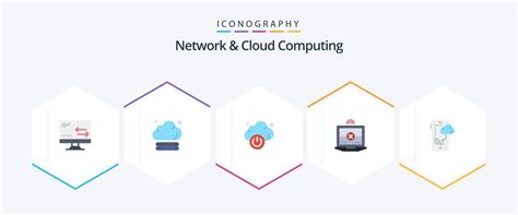 Network And Cloud Computing Flat Icon Pack Including Technology Connection Cloud Cloud