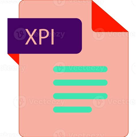 Xpi File Icon With Folded Style Document 57325391 Png