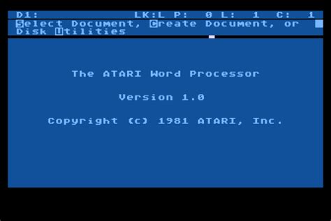 Atari Word Processor 1981atarius Disk Atari Free Download