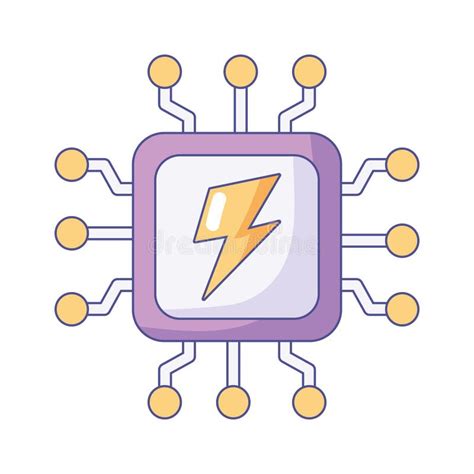 Processor Chip Technology Stock Vector Illustration Of Microchip