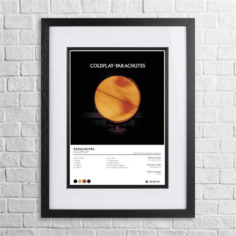Coldplay Parachutes Custom A4 Poster Print