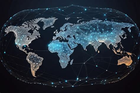 Connecting The World Concept With Connecting Dots Generative Ai Premium Ai Generated Image