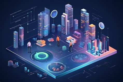 Premium Photo Isometric Data Illustration