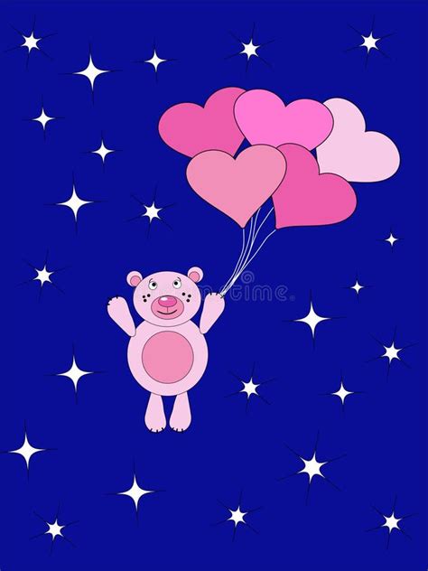 Bear Flies On Air Balloon Stock Vector Illustration Of Beautiful 31779552