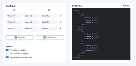 Htmlテーブル作成ツール 無料・登録不要のオンラインツール