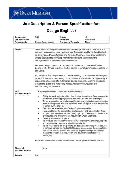 Job Specification Example